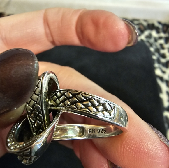 Effy | Jewelry | Vintage Effy Sterling Silver Diamond Knot Ring Sz 7 ...